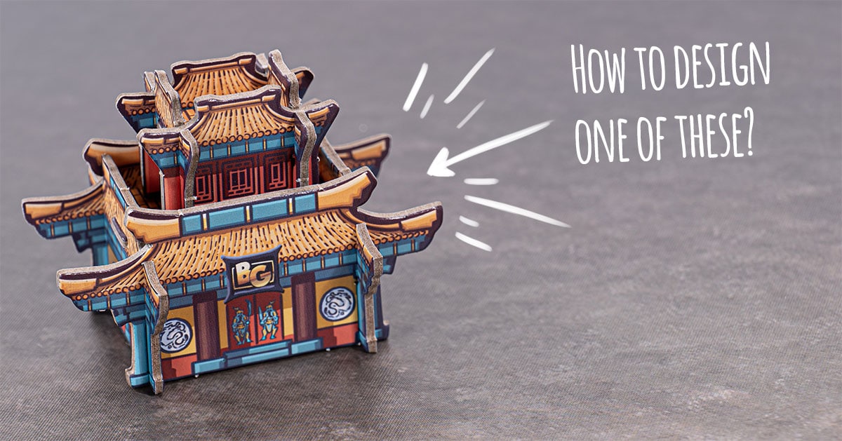 Boda Games Temple - how to design a punchboard building